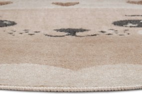 Dětský koberec Adventures 105963 Cream Beige kruh