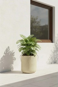Kulatý květináč CHICO, sklolaminát, průměr 45 x výška 50 cm, krémový