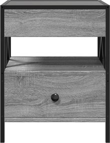Noční stolek s Infinity LED šedý sonoma 40 x 40 x 51 cm 3284104