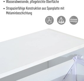 HOMCOM Moderní botník do předsíně s 2 zásuvkami a nastavitelnými policemi 60x24x80 cm Bílý