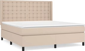 Box spring postel s matrací cappuccino 160x200 cm umělá kůže 3132512