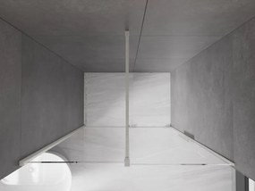 Mexen Velar, posuvné sprchové dveře do otvoru 160 cm, 8mm čiré sklo, broušená ocel, 871-160-000-01-97