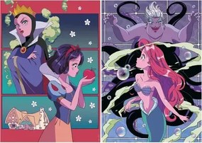 EDUCA Puzzle Disney padouchové a princezny / 2x500 dílků