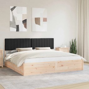 Rám postele s čalouněným čelem s čelo Černá 200 x 200 cm 3398211