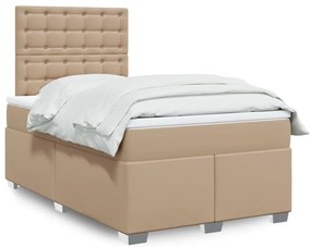 Box spring postel s matrací cappuccino 120x190 cm umělá kůže