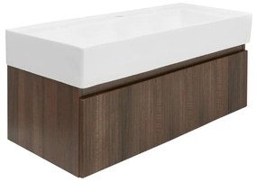 Koupelnová skříňka s umyvadlem SAT Evolution 98x30x44,8 cm ořech mat SATEVO100NAU2