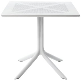 OnaDnes -20% Nardi Bílý plastový zahradní stůl Clipx 80 x 80 cm