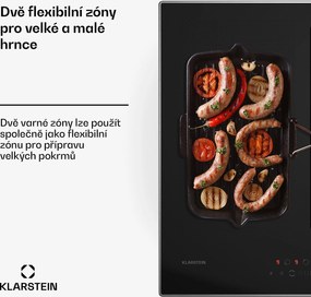 Klarstein Chef-Fusion Prime Down Air System, 2 v 1, indukční varná deska + digestoř, výkonný