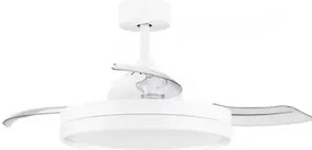 LED bílé designové stropní svítidlo Nevma s dálkovým ovládáním
