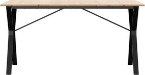 Jídelní stůl s Y rámem 140 x 80 x 75 cm borové dřevo a ocel 3282720