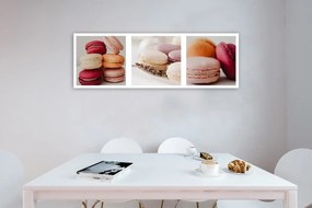 Gario Obraz na plátně Sada sladkých makronek Rozměry: 90 x 30 cm