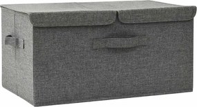 Úložný box textil 50 x 30 x 25 cm antracitový 332912