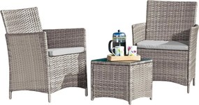 Avenberg Ratanový set Veneto, šedá/šedá
