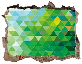 Wallmuralia Samolepící díra na stěnu Abstrakce trojúhelníky 95x64 cm