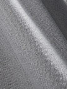 Sinsay - Curtain with tape header in herringbone pattern - šedá