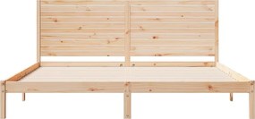 Prodloužený rám postele bez matrace 200 x 220 cm masivní dřevo 3309319