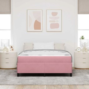 Rám postele Růžová 160 x 200 cm textil 3399077