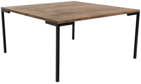 OnaDnes -20% Nordic Living Tmavě hnědý dubový konferenční stolek Lugas 90x90 cm