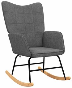 Houpací křeslo tmavě šedé textil 328008