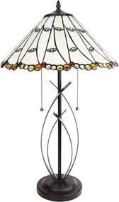 Stolní lampa Tiffany Onea - Ø 41*68 cm E27/max 2*60W
