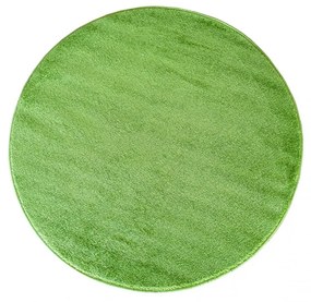 Kulatý jednobarevný koberec zelené barvy Šířka: 200 cm | Délka: 200 cm