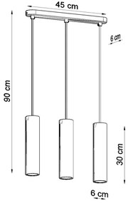 Sollux SL.0638 - Lustr na lanku LINO 3xGU10/40W/230V