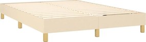 Box spring postel s matrací krémová 140x200 cm textil 3130518