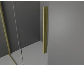 Mexen Velar, posuvné dveře do otvoru 110x200 cm, 8mm čiré sklo, zlatá matná, 871-110-000-01-55