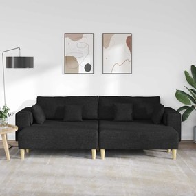 Pohovka 3 ks Černá textil 3335164