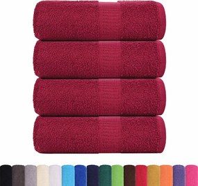 Ručníky pro hosty FROGN 4 ks bordó 30x50 cm 360 g/m² 136732