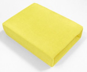 Polášek Froté prostěradlo na vysokou matraci (až 30cm), 90x200cm, na jednolůžko, středně žluté
