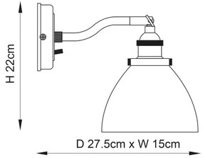 Endon 91739 - Nástěnné bodové svítidlo HANSEN 1xE14/40W/230V matný chrom