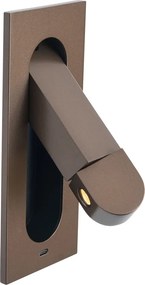 Sada 2 moderních nástěnných svítidel tmavě bronzová vč. LED a portu USB-C - Hilton