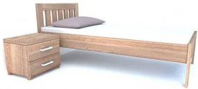 Postel Postelia SANY Buk 100x200 - Dřevěná postel z bukového masivu je jednolůžko s rozměry: 90 x 200 cm nebo 80 x 200 cm