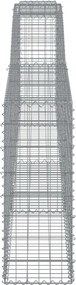 Klenutý gabionový koš 400 x 30 x 80/100 cm pozinkované železo 153524