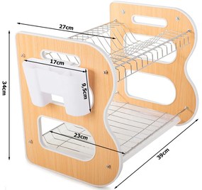 Verk Group Sušička nádobí stojanový mixér s dvoupatrovým odkapávačem