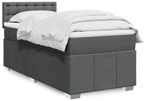 Box spring postel s matrací tmavě šedá 80 x 200 cm textil 3286910