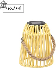 Solární LED lucerna Sofian 18 cm žlutá