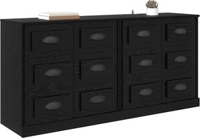 Konzole 2 ks Černý dub 70 x 35,5 x 67,5 cm Kompozitní dřevo 3402667