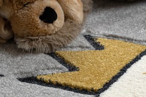 Koberec KIDDO 6106 světle šedý/bílý kruh