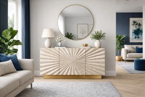 Komoda Stilig ST802 150 cm šampaňská/zlatá