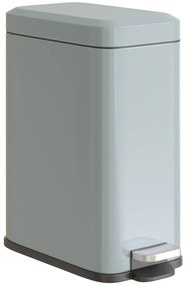 HOMCOM Pedálový odpadkový koš 5 l s víkem a nožním pedálem, kovový vnitřní koš šedý 29,2x14x32 cm do obývacího pokoje kanceláře | Aosom.de