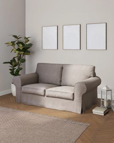Potah na pohovku IKEA Ektorp 2-místná rozkládací  NOVÝ MODEL 2012 barva béžová látka pletený vzor