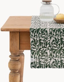 Lněný stolní běhoun Evergreen Damask