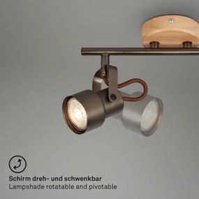 Briloner 2872-045 - LED Bodové svítidlo TAHUN 4xGU10/5W/230V 3000K hnědá