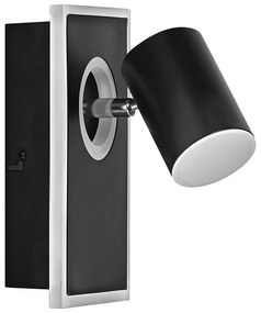 Černé LED nástěnné svítidlo 16,5 W MARS, teplá bílá