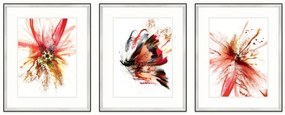 Moderní triptych v červených odstínech do obývacího pokoje a jídelny - Červená série | Anna Borkowska