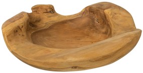 Servírovací mísa v přírodním tvaru z teakového dřeva Igor - 35*39*8 cm