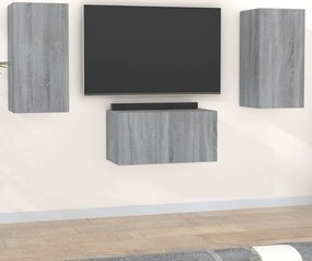 vidaXL 3dílný set TV skříněk dřevotříska [3078657] Barva: šedá sonoma
