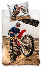 TipTrade s.r.o. Bavlněné povlečení Motocross FMX 140x200 + 70x90 cm